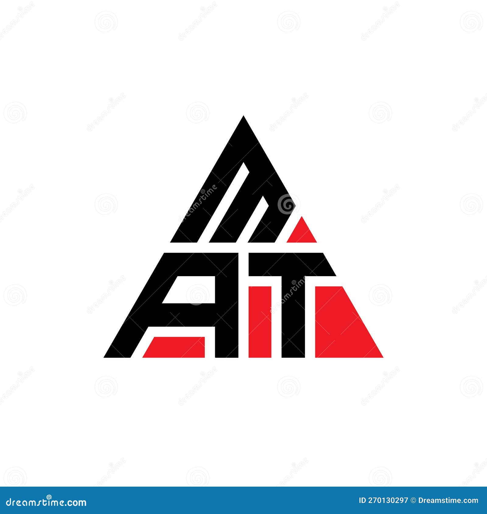 MAT Triangle Letter Logo Design with Triangle Shape. MAT Triangle Logo ...