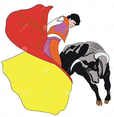 Matador stock vector. Illustration of skill, attack, fight - 514606