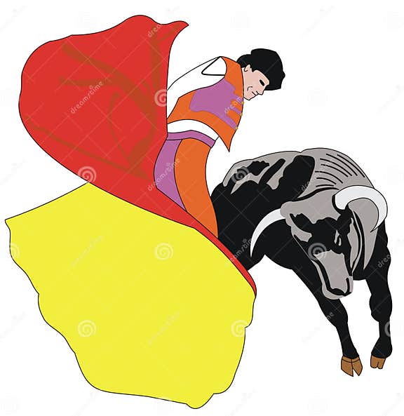 Matador stock vector. Illustration of skill, attack, fight - 514606