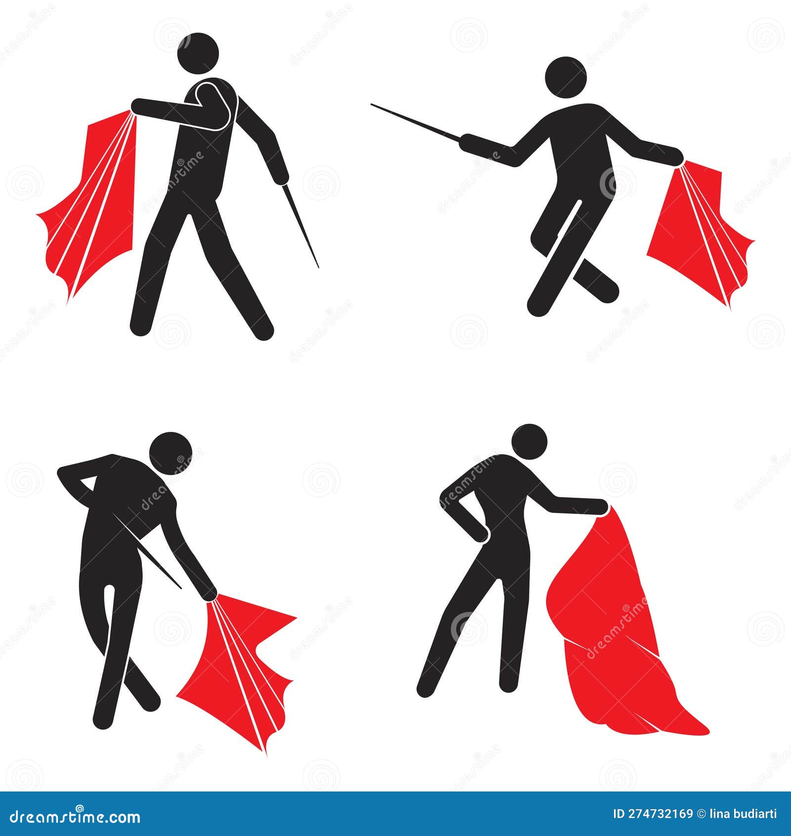 Matador icon stock vector. Illustration of bull, abstract - 274732169