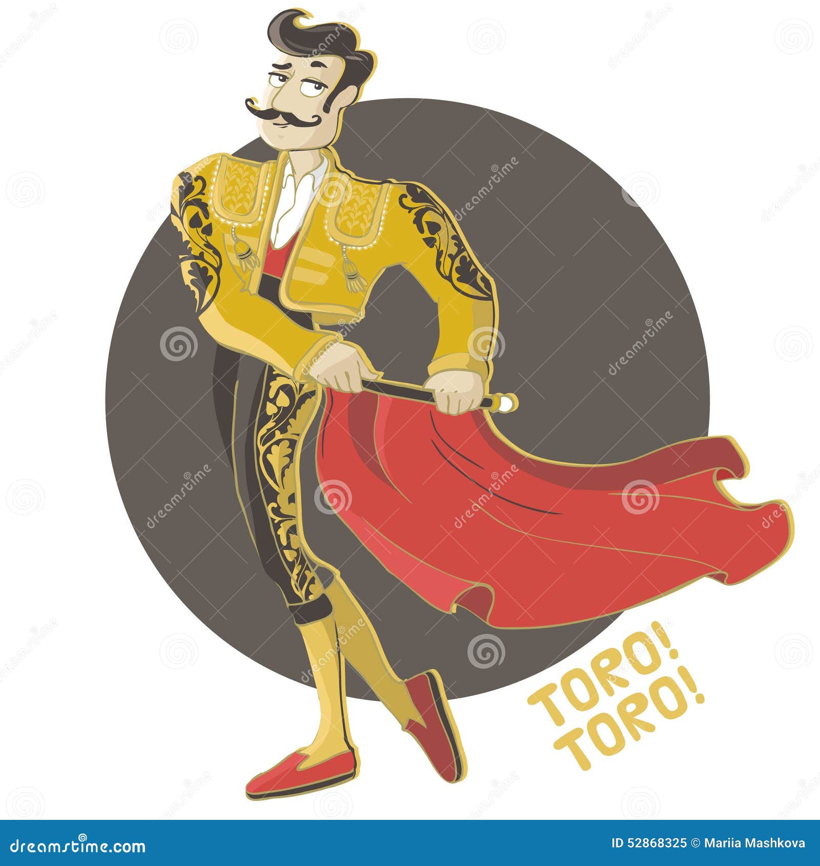 Matador. stock vector. Illustration of corrida, vector - 52868325