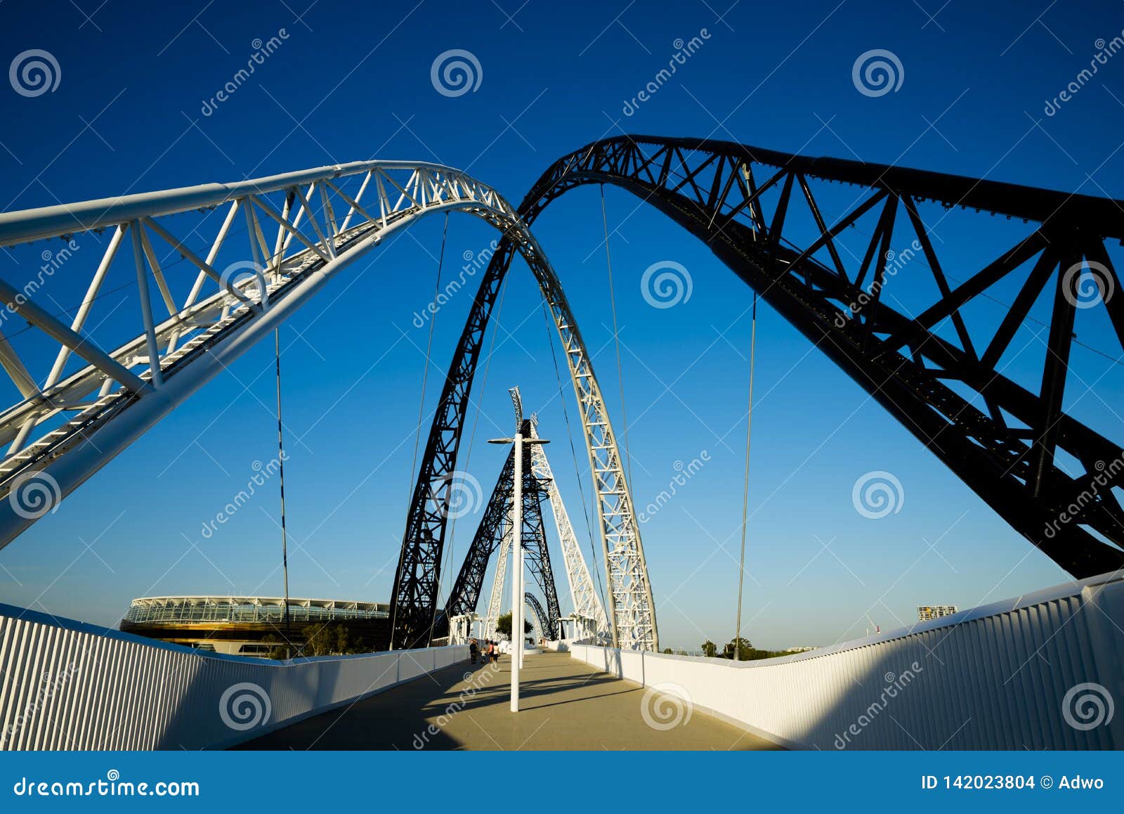 Matagarup Bridge stock photo. Image of skyline, building - 142023804