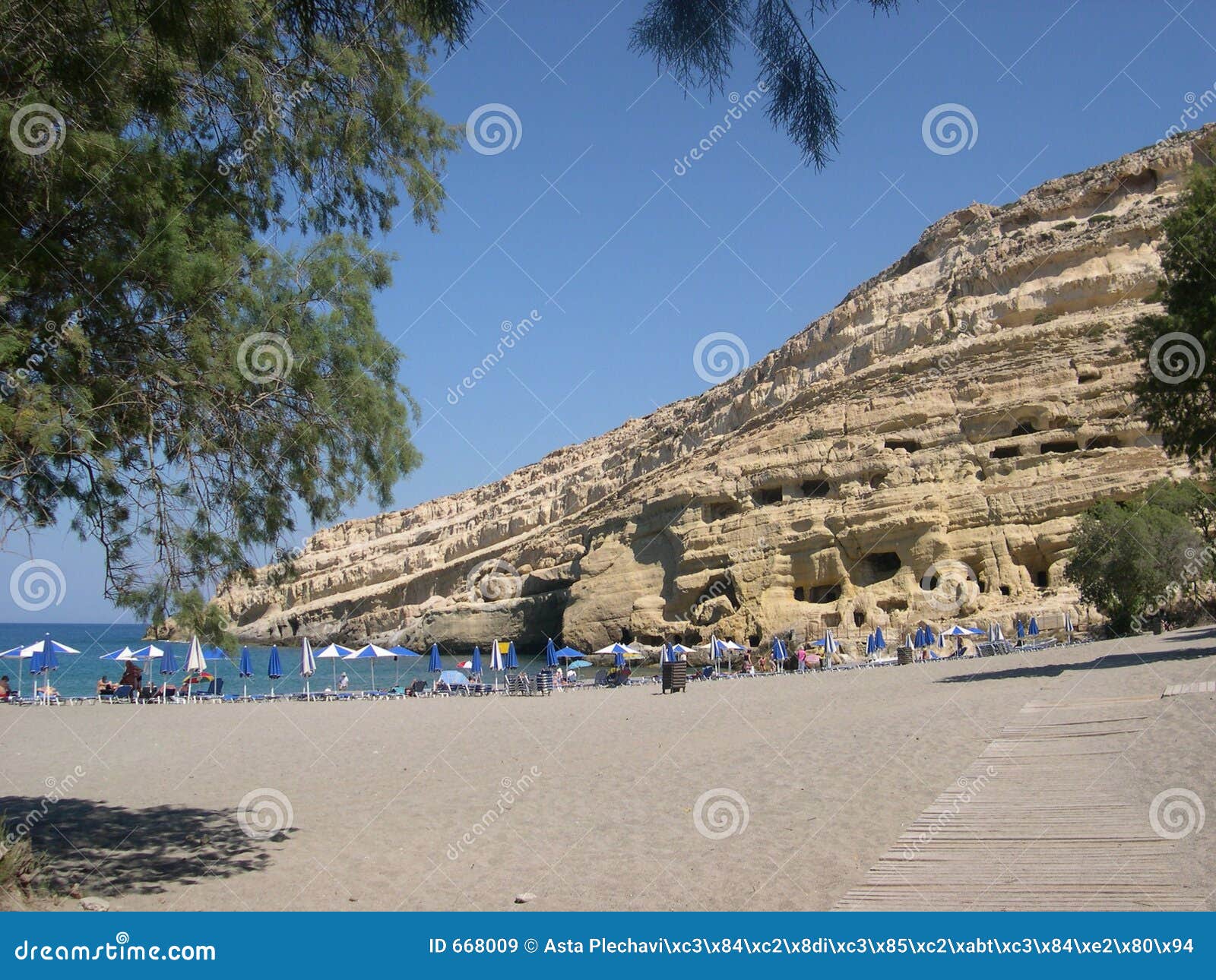 Matala beach stock image. Image of toms, relax, sand, travel - 668009