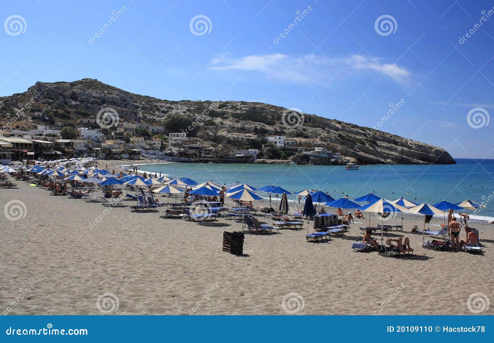 Matala Beach in Crete, Greece Editorial Image - Image of blue, southern ...