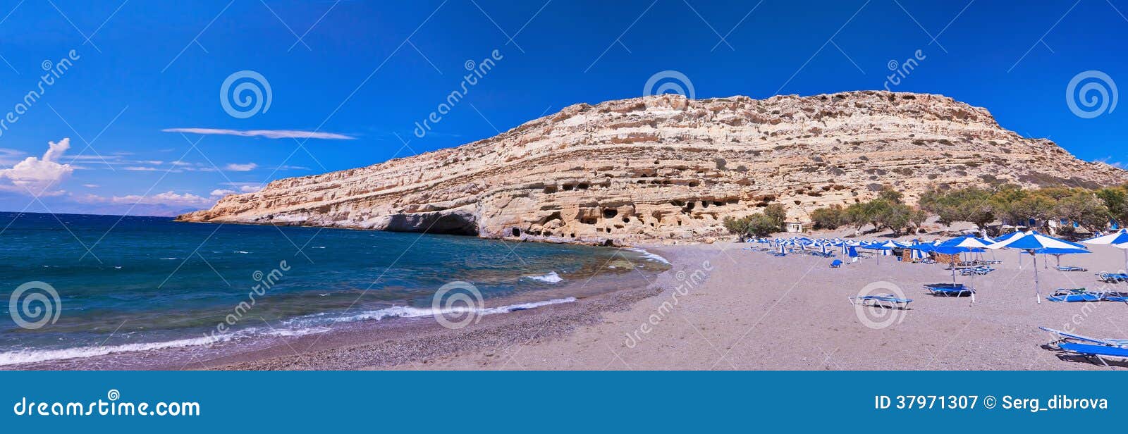 Matala beach stock image. Image of sand, beach, greece - 37971307