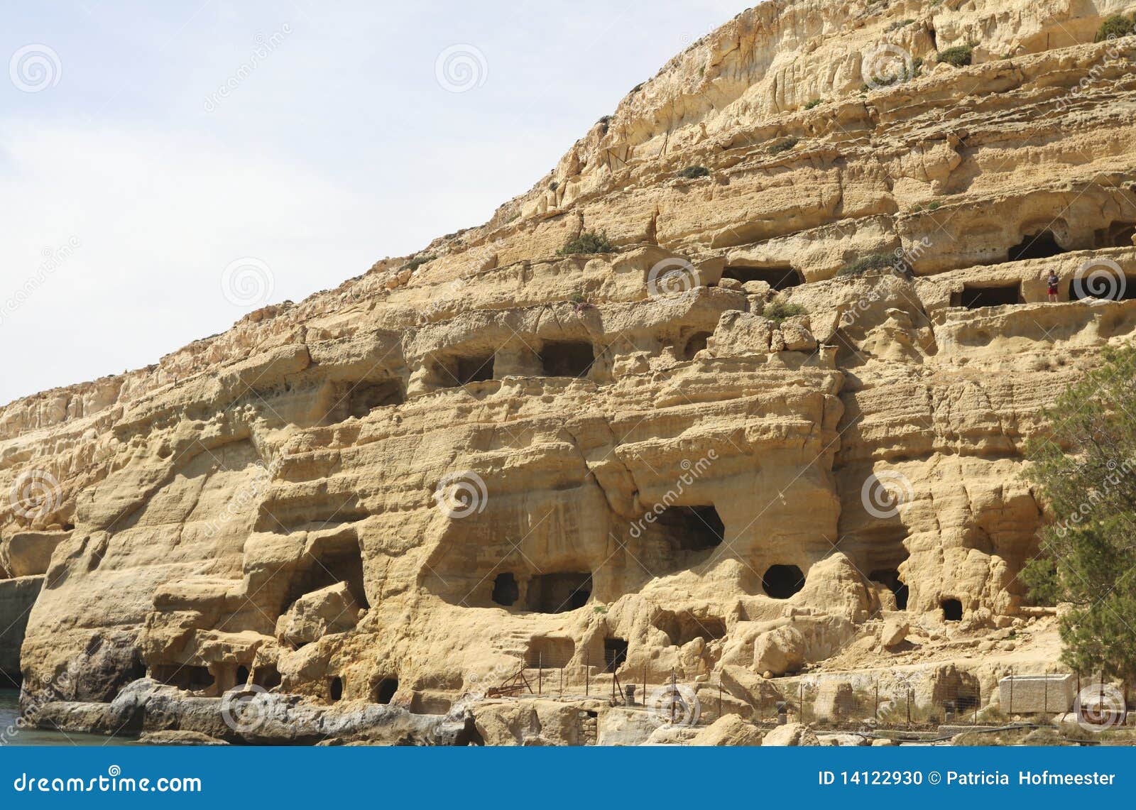 Matala caves in Crete stock photo. Image of cemetery - 14122930