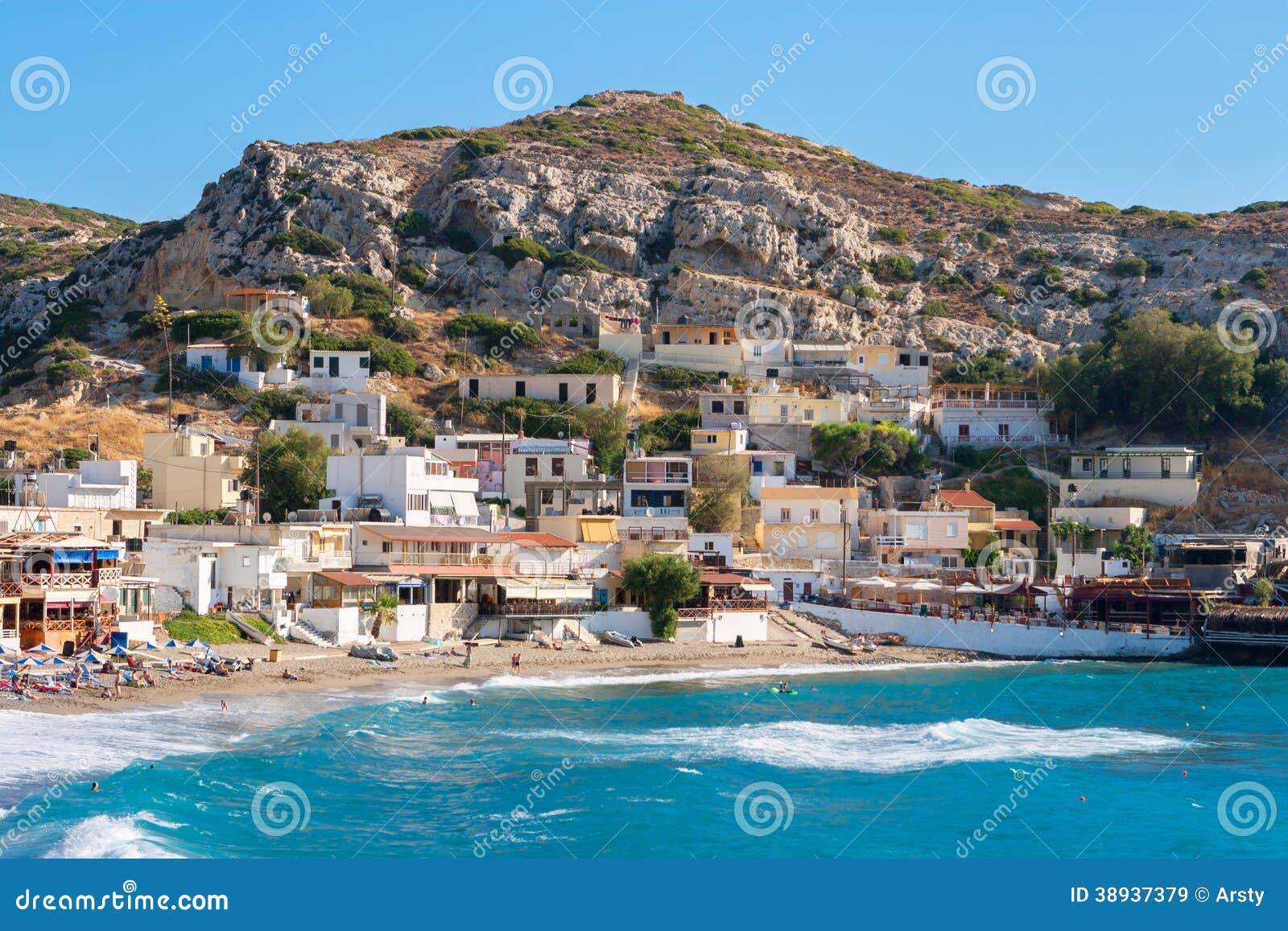 Matala. Creta, Grecia imagen de archivo. Imagen de paisaje - 38937379
