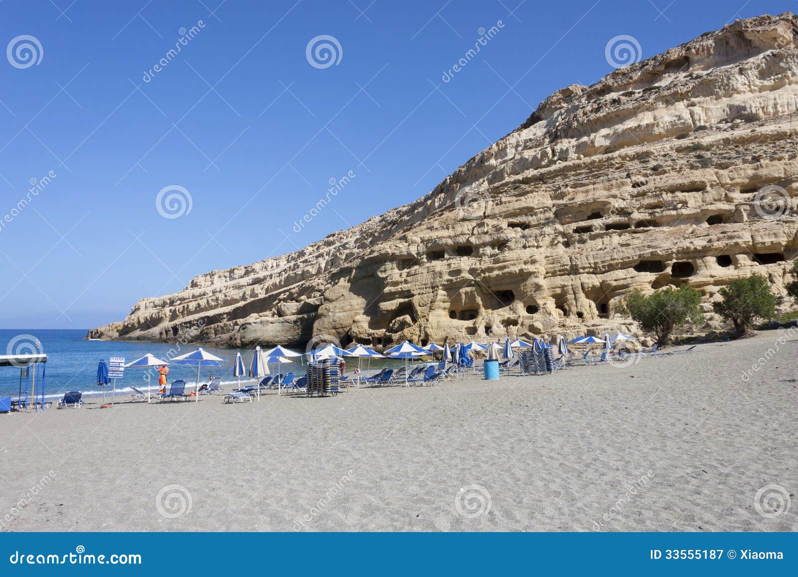 Matala, Crete stock image. Image of historic, hippie - 33555187
