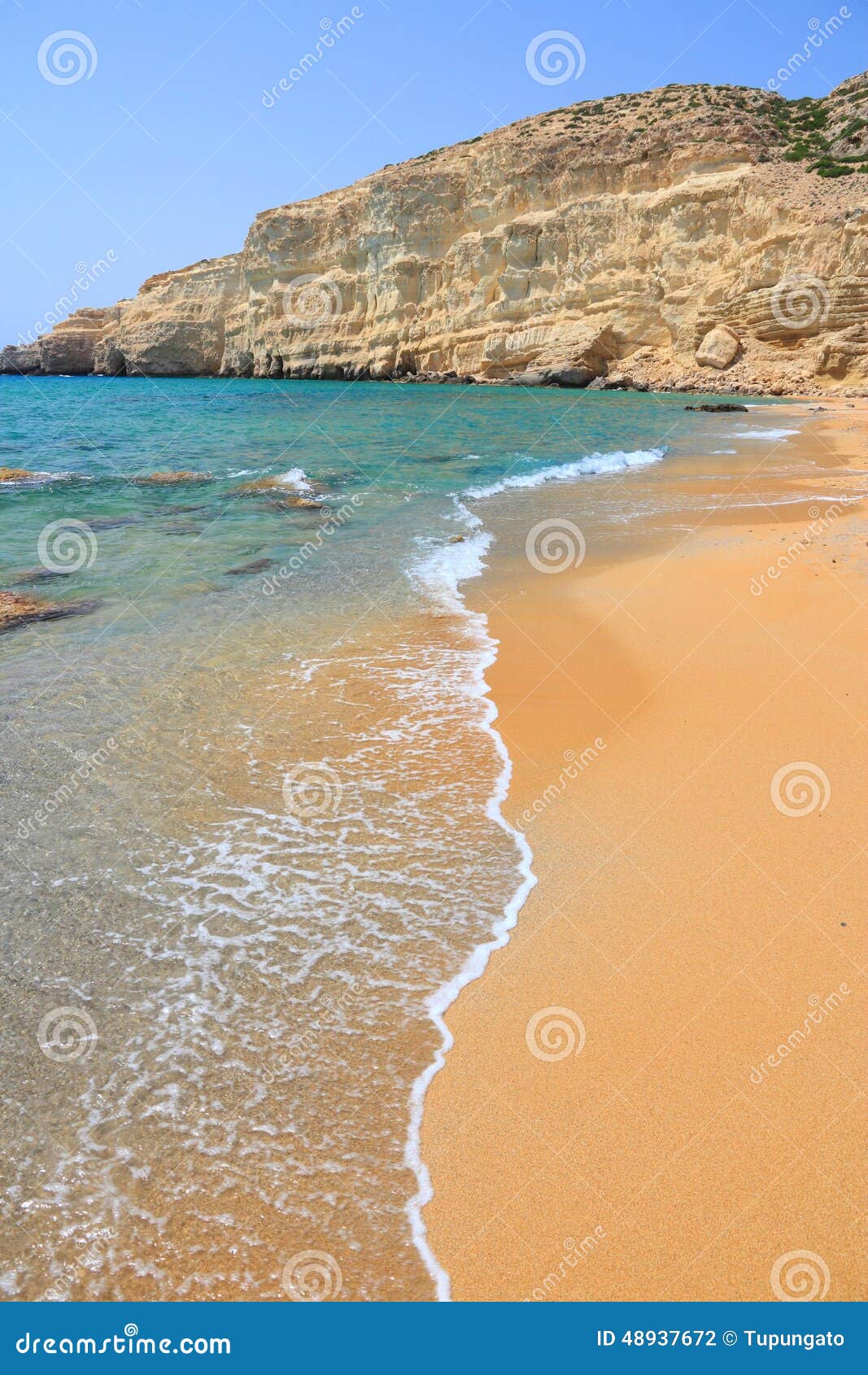 Matala Red Beach stock photo. Image of sandy, natural - 48937672