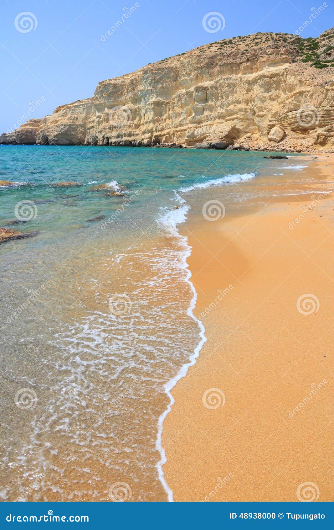 Matala Red Beach stock photo. Image of greek, coastal - 48938000