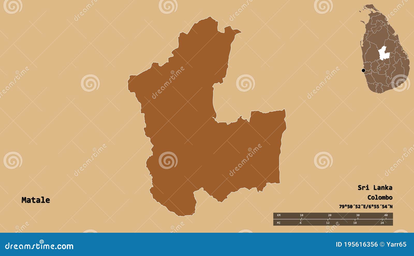 Matale, District of Sri Lanka, Zoomed. Pattern Stock Illustration ...