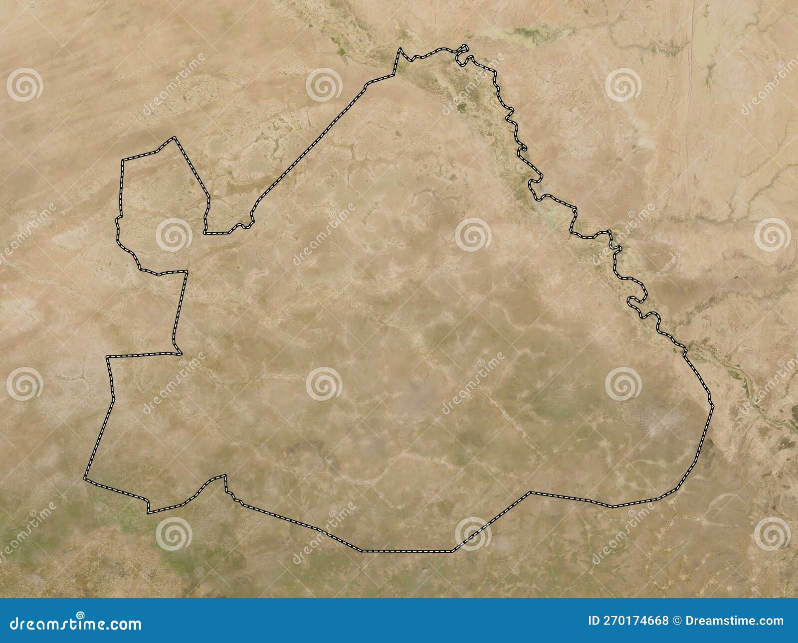 Matam, Senegal. Low-res Satellite. No Legend Stock Illustration ...