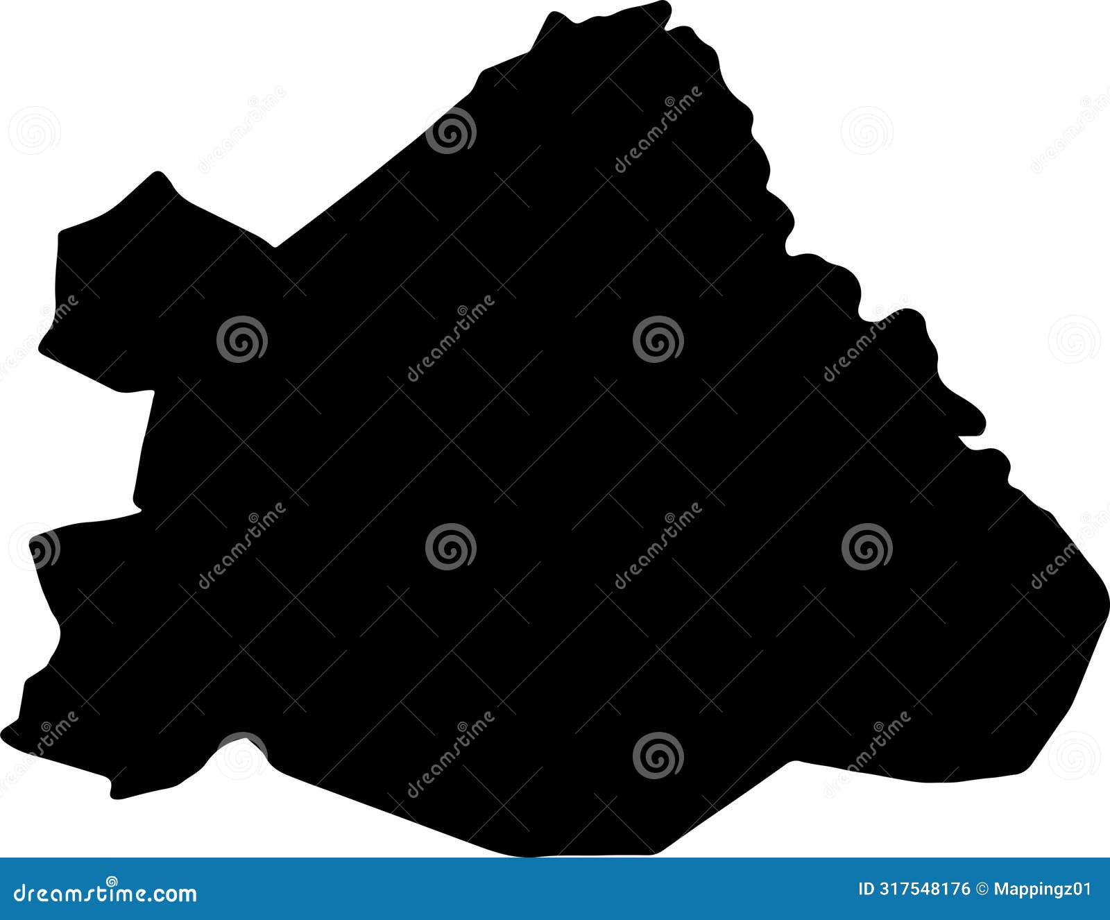 Matam Senegal Silhouette Map with Transparent Background Stock Vector ...