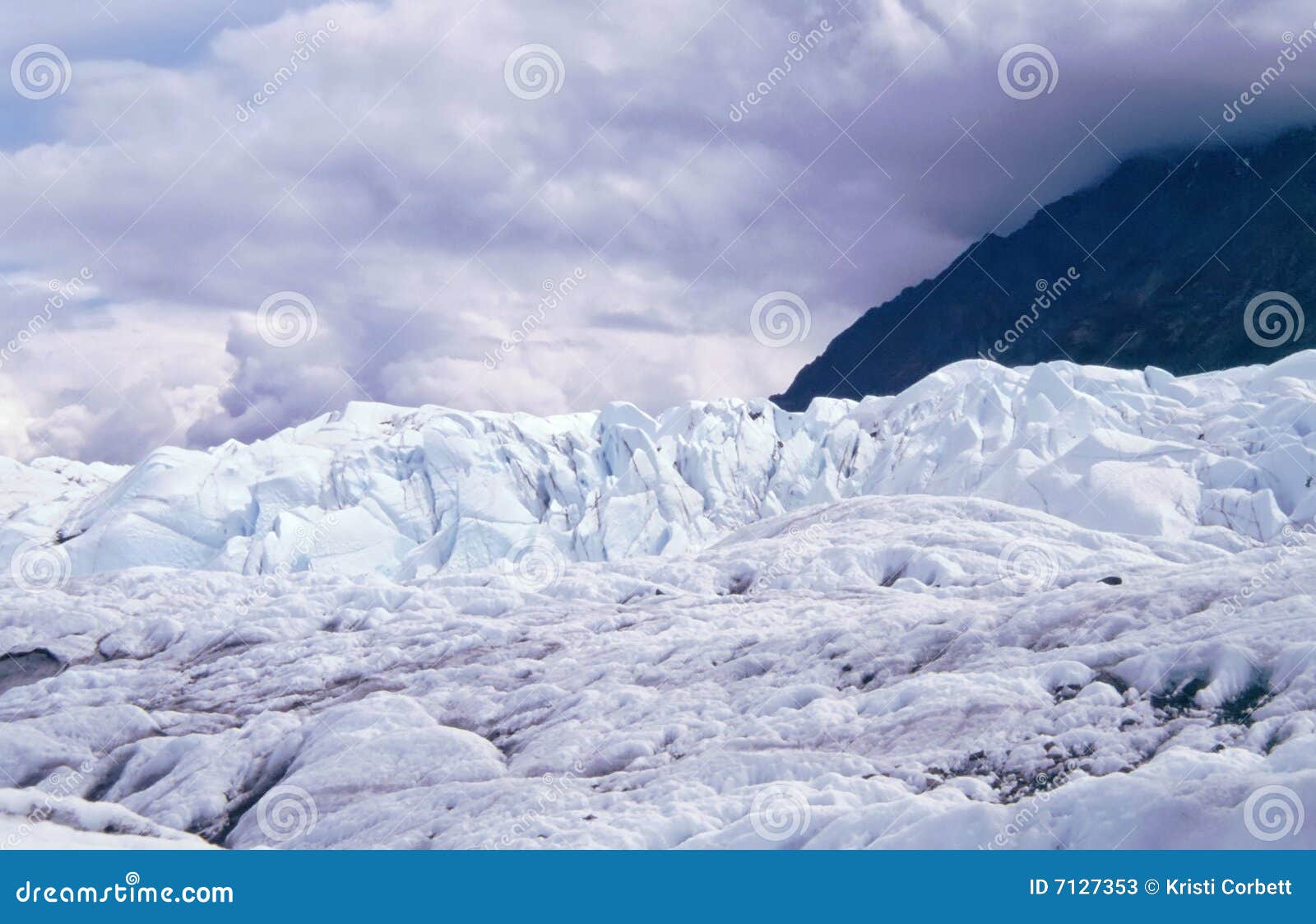 Matanuska Glacier Against Mountains Stock Image - Image of glacier ...