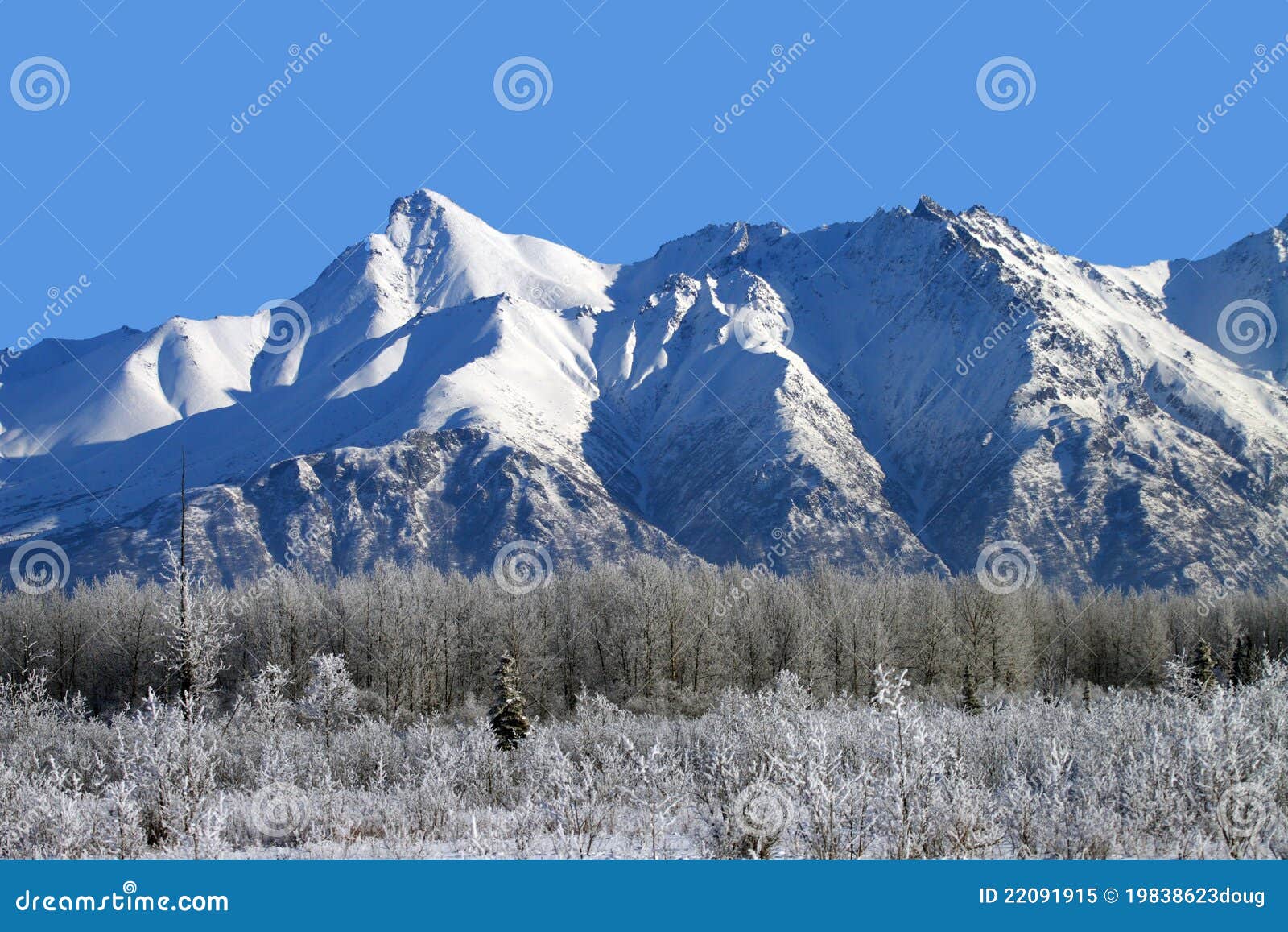 Matanuska Peak stock image. Image of snow, blue, mountains - 22091915