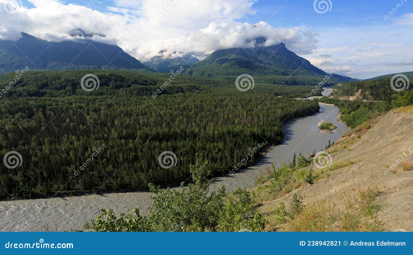 Matanuska River stock image. Image of fluss, wildnis - 238942821