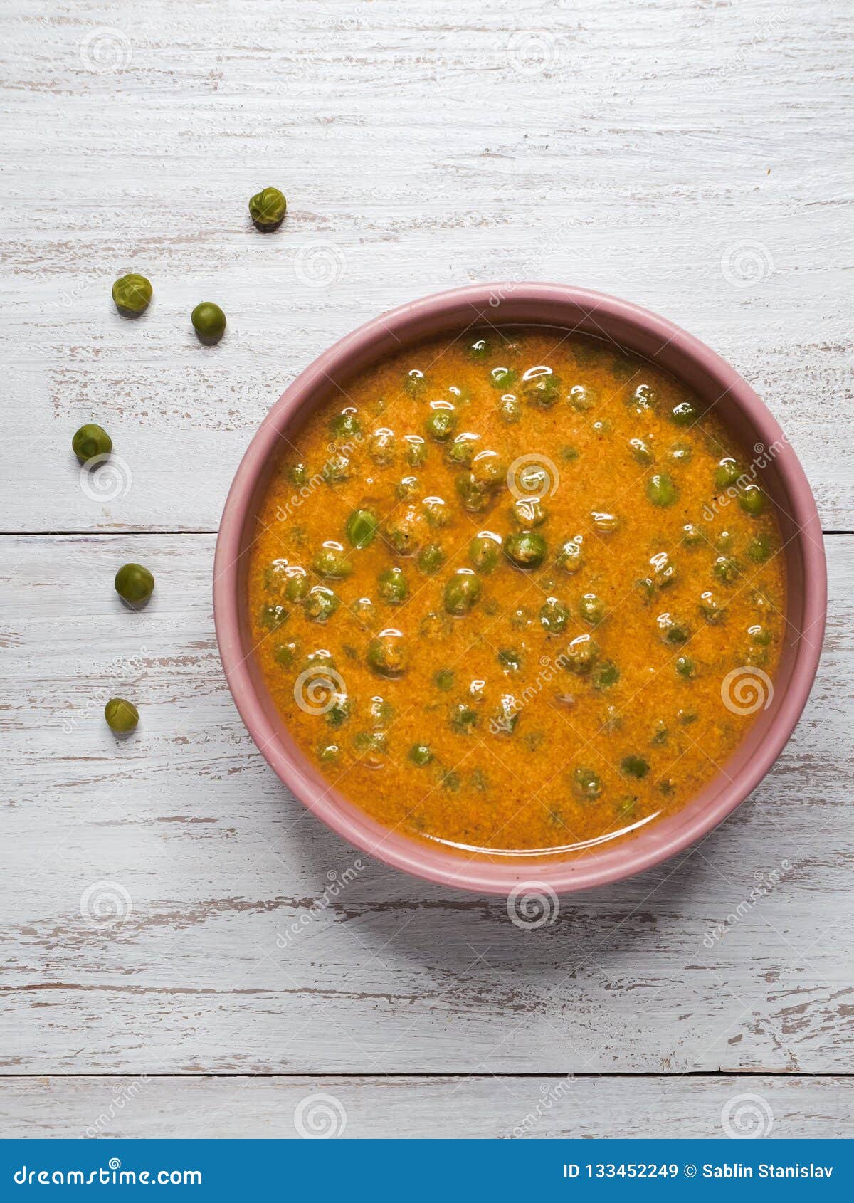 Matar Masala. Punjabi Cuisine. Green Peas Curry. Stock Image - Image of ...