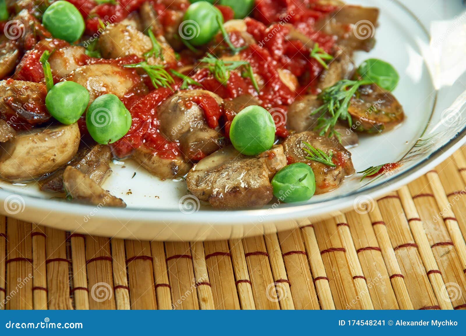 Matar Mushroom Curry stock image. Image of roast, traditional - 174548241