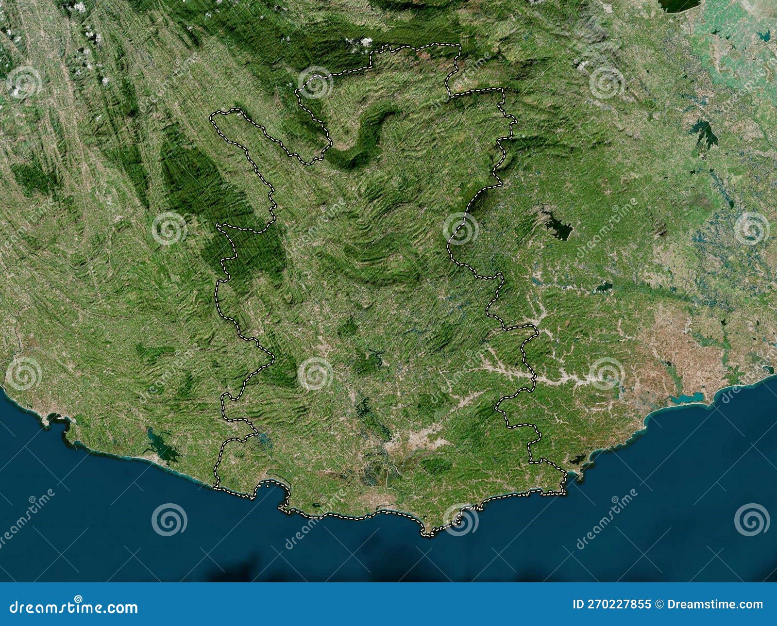 Matara, Sri Lanka. High-res Satellite. No Legend Stock Illustration ...