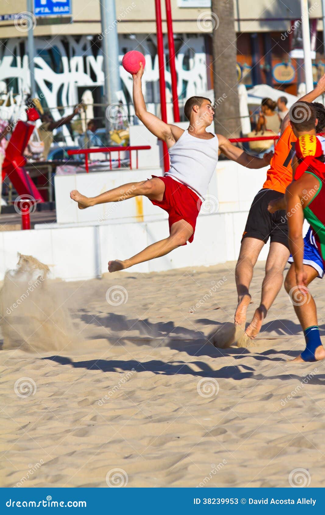 Match of the 19th League of Beach Handball, Cadiz Editorial Stock Photo ...