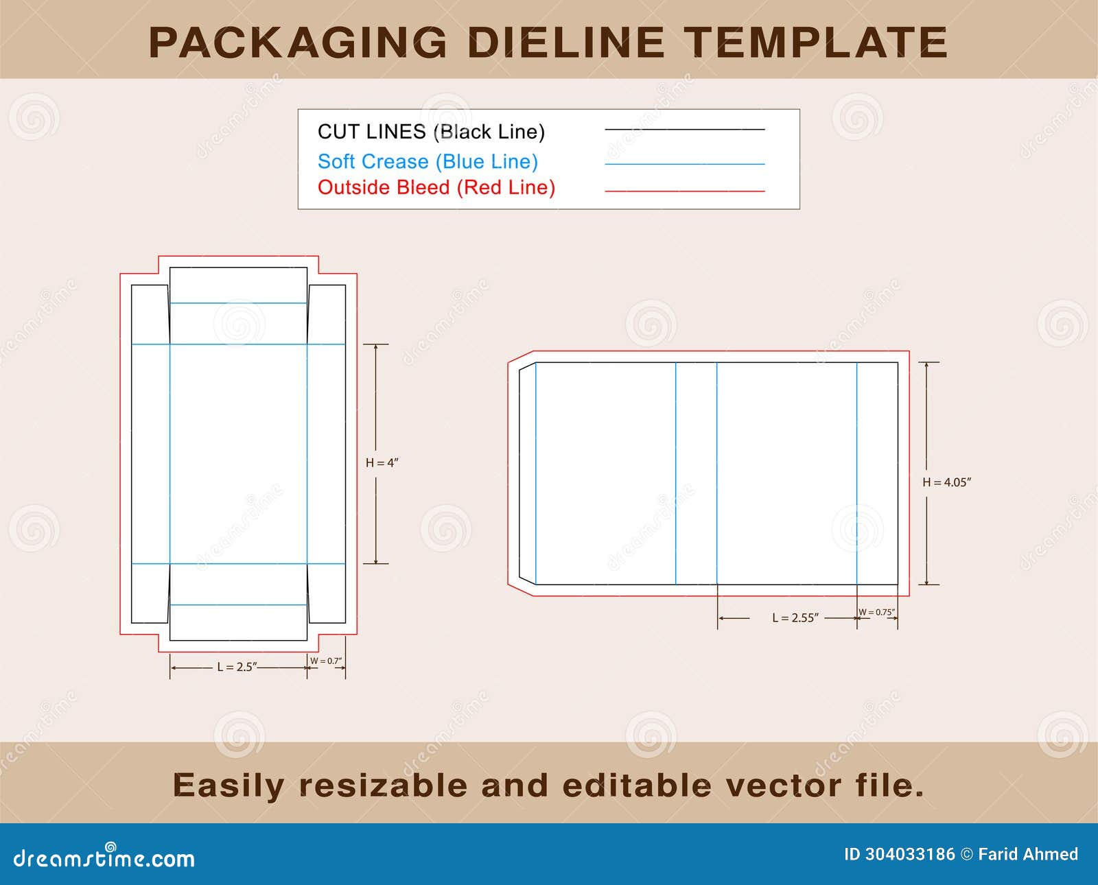 Drawer Box Die Cut Template Cartoon Vector | CartoonDealer.com #176429353