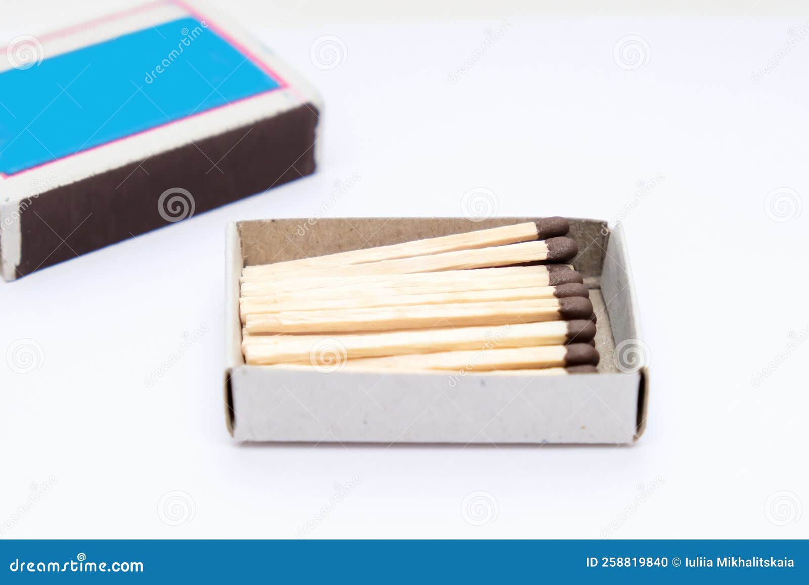 Match Box Full of Matches Close Up on White Background Stock Photo ...