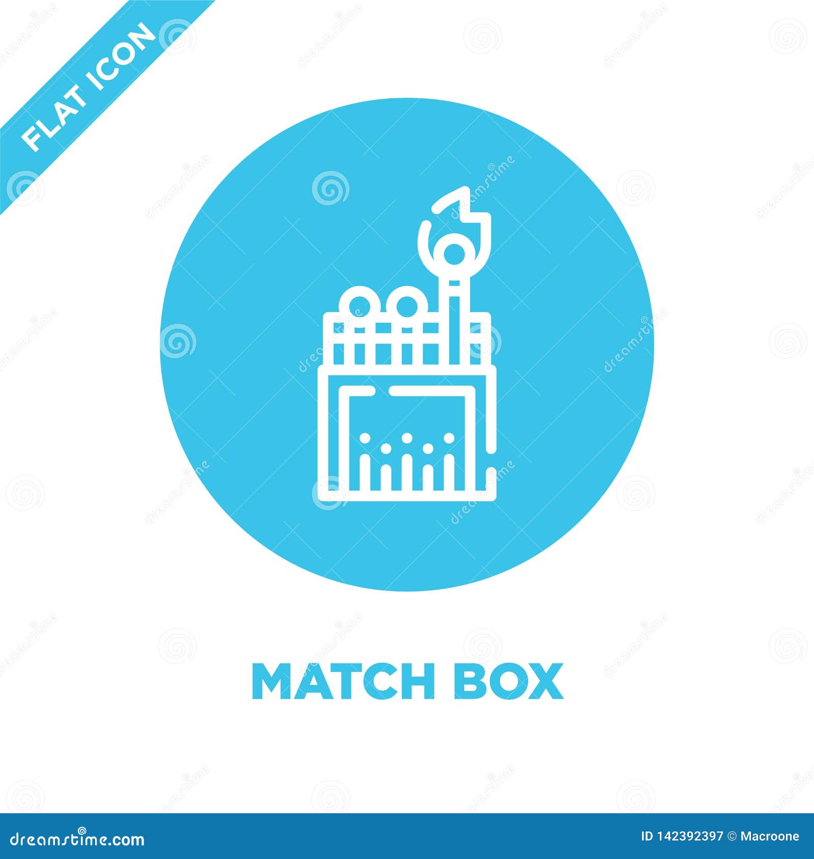 Match Box Icon Vector from Camping Collection. Thin Line Match Box ...