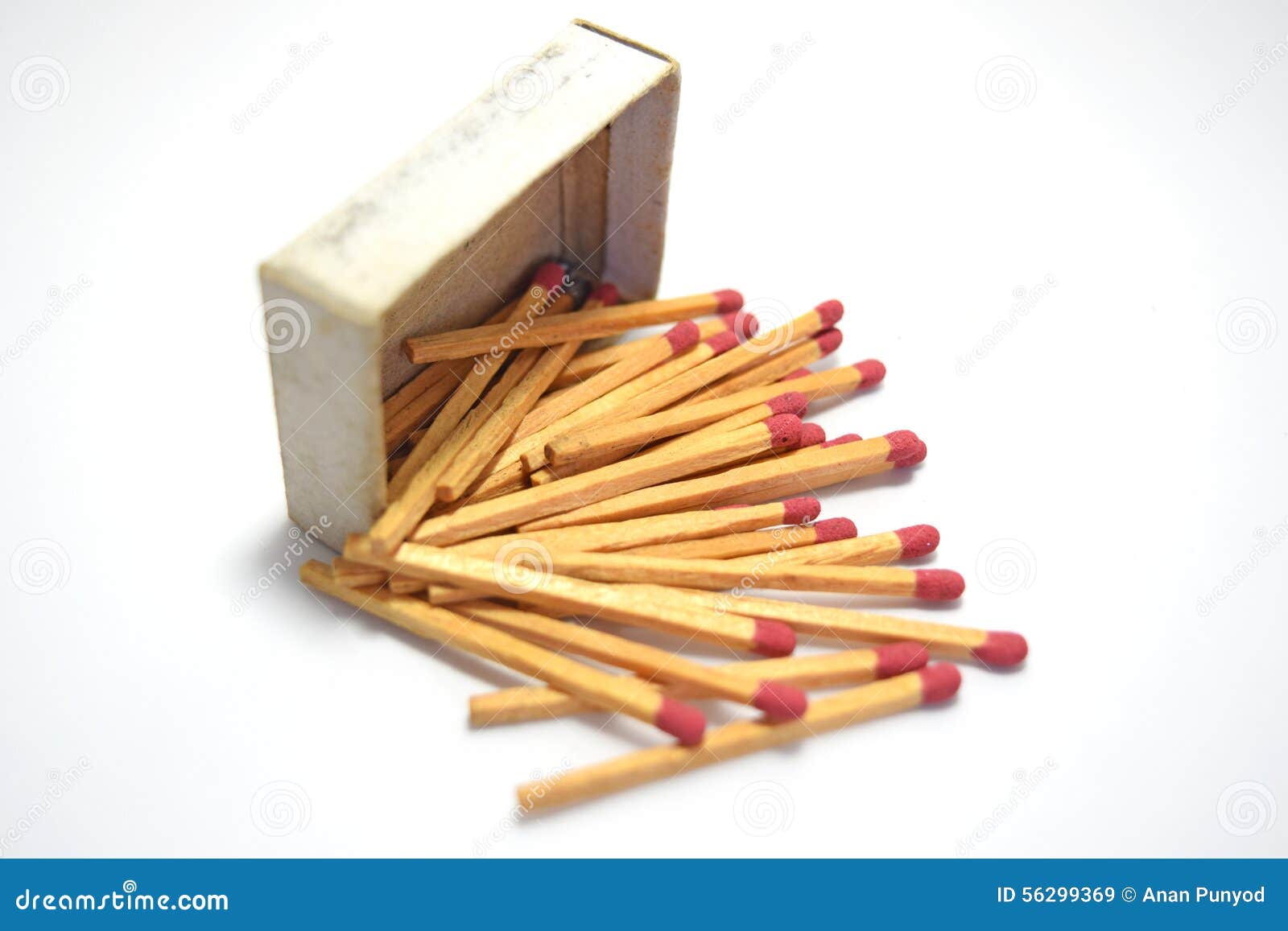 The Match Box and Matches Isolated on White Background Stock Image ...