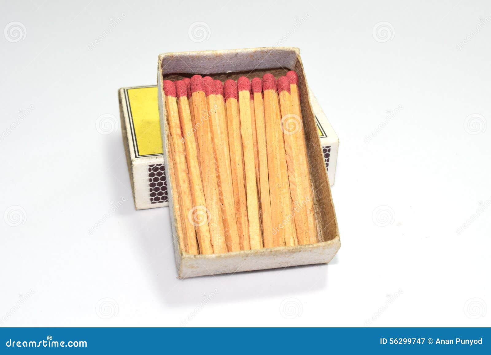 The Match Box and Matches Isolated on White Background Stock Image ...