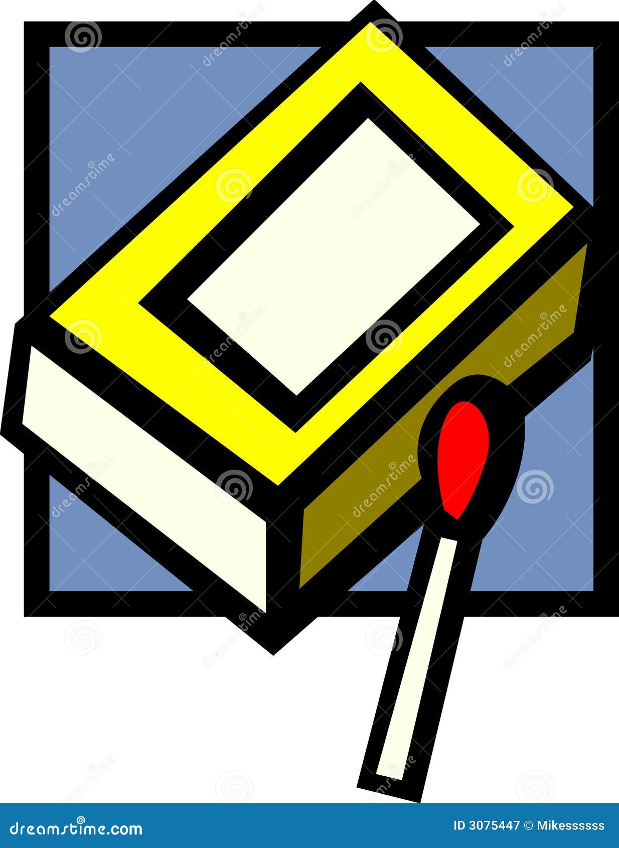 Match and Box Vector Illustration Stock Vector - Illustration of ...