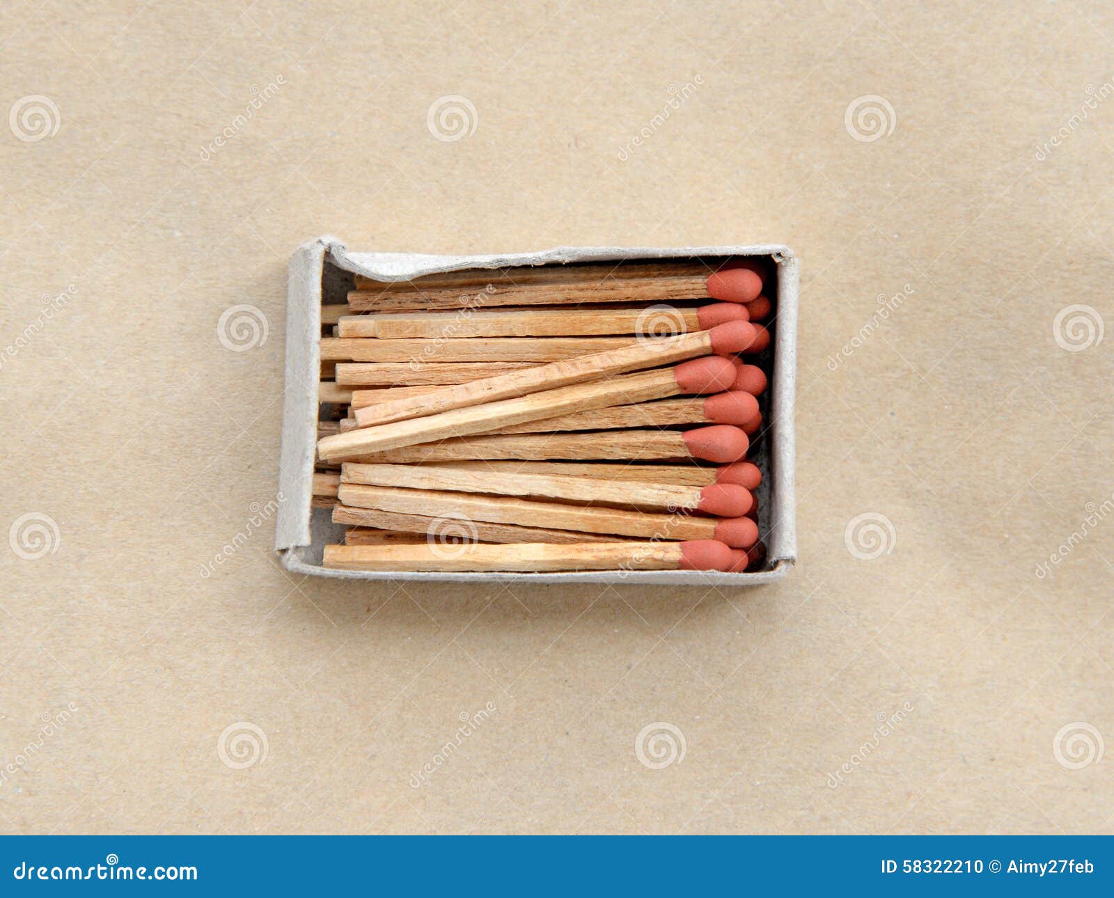 Match on Brown Paper Background Stock Photo - Image of matchbox ...