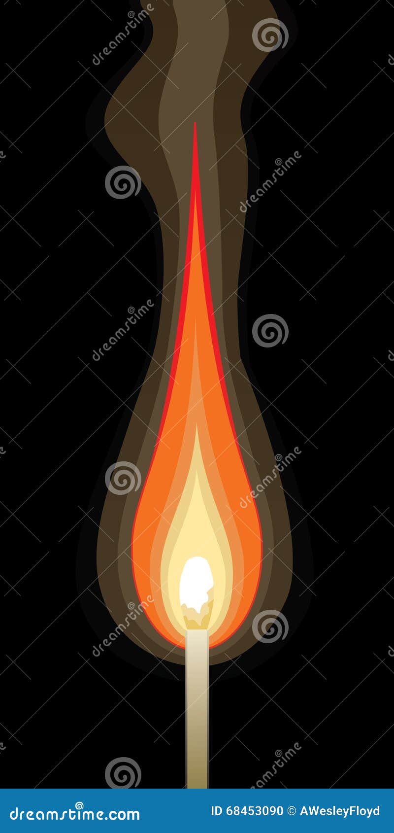 Match Burning-Graphic Style Stock Vector - Illustration of flammable ...