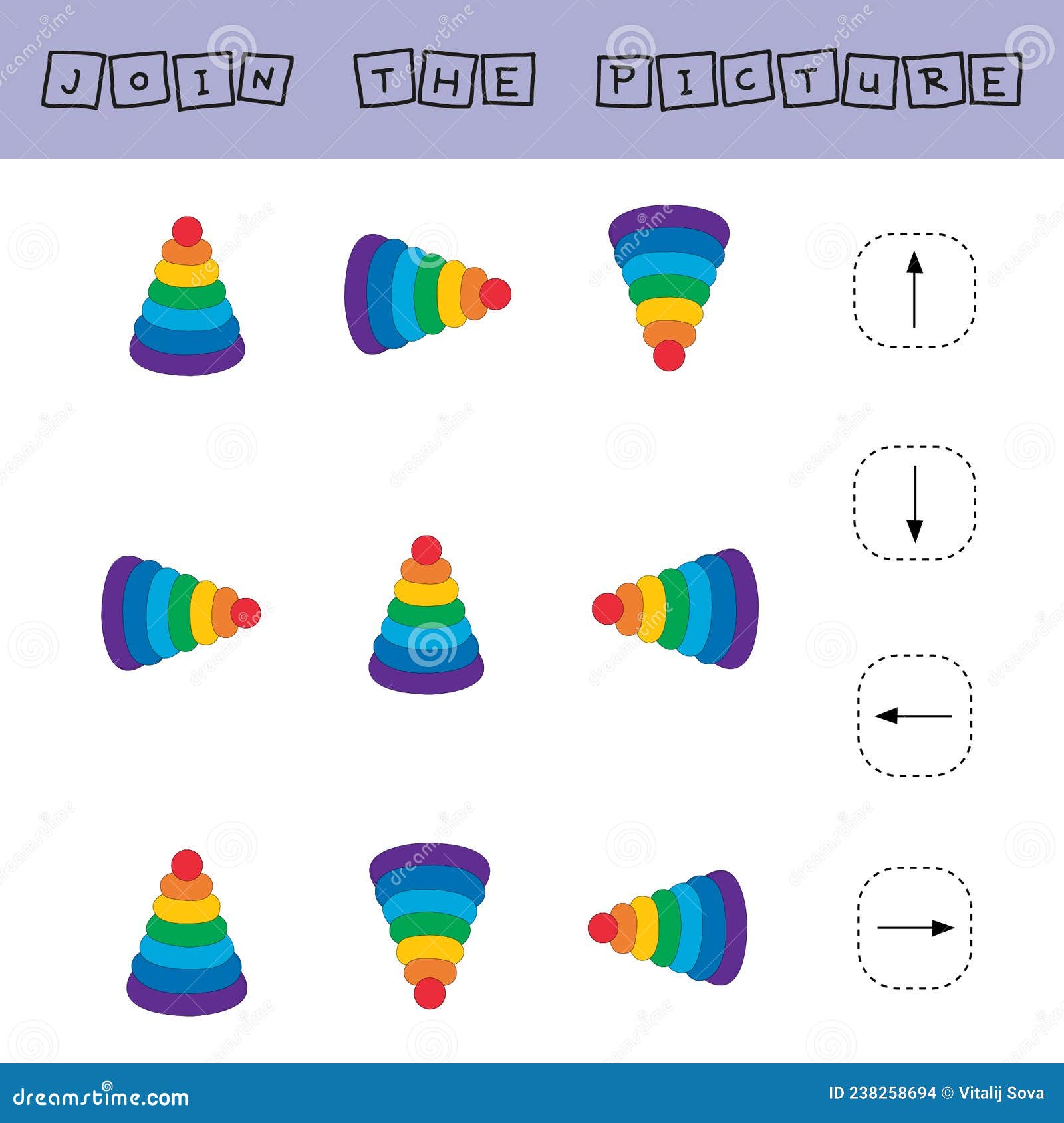 Educational Game for Preschoolers Stock Illustration - Illustration of ...