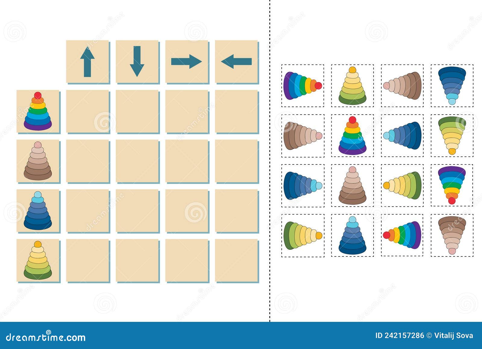 Educational Game for Children Stock Illustration - Illustration of ...