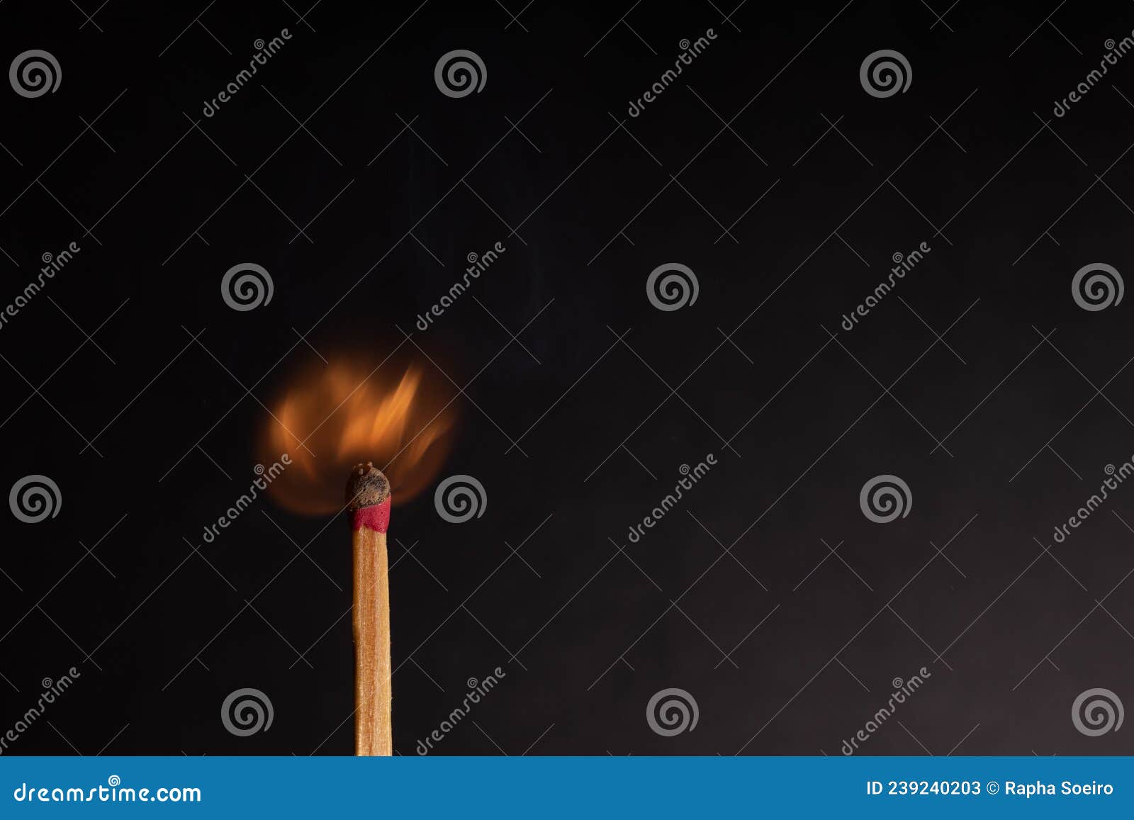 A match catching fire stock image. Image of concept - 239240203