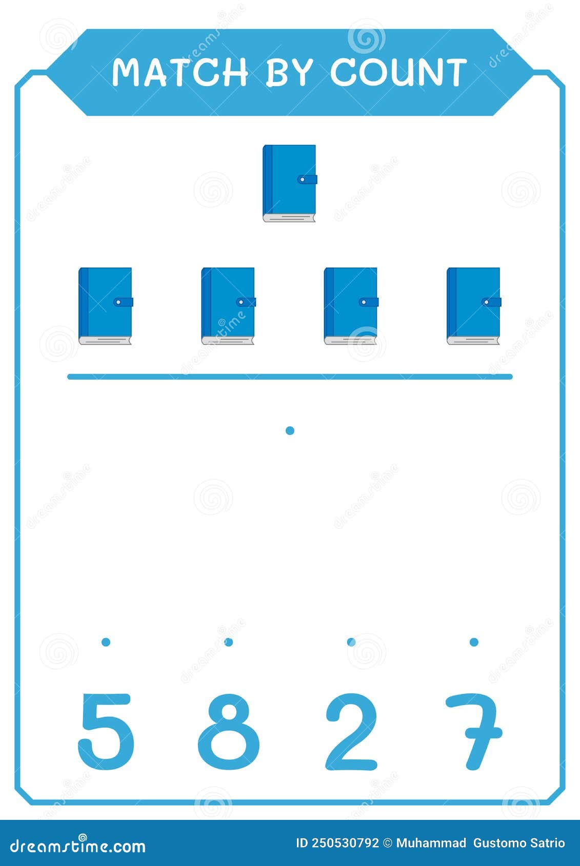 Match by Count of Notebook, Game for Children. Vector Stock Vector ...