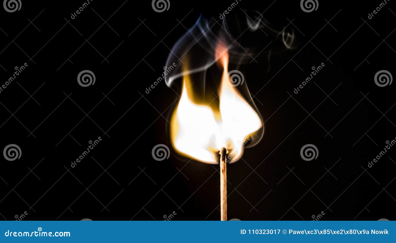 Match and Fire on a Black Background. Stock Image - Image of abstract ...