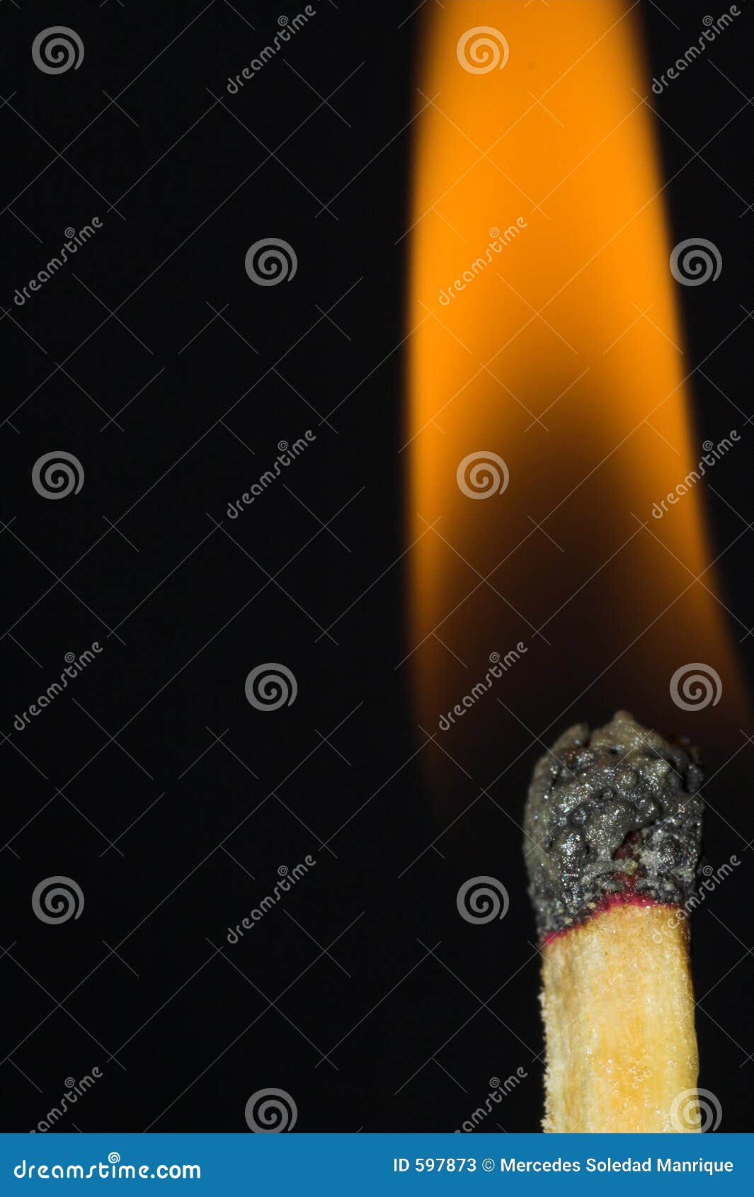 Match fire closeup stock image. Image of dangerous, flames - 597873
