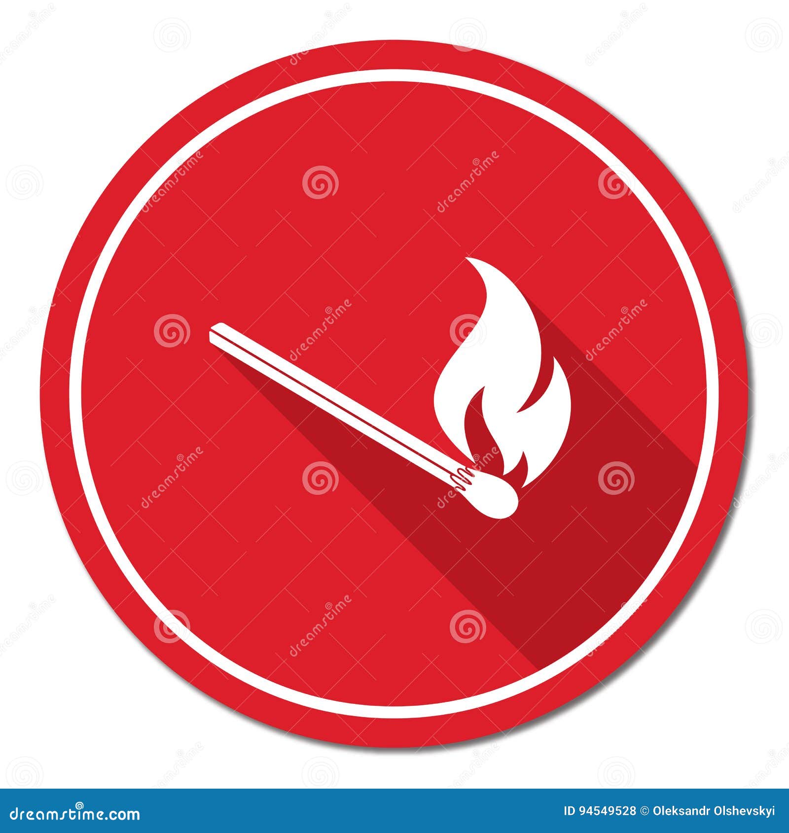 Match fire icon vector stock vector. Illustration of illuminated - 94549528