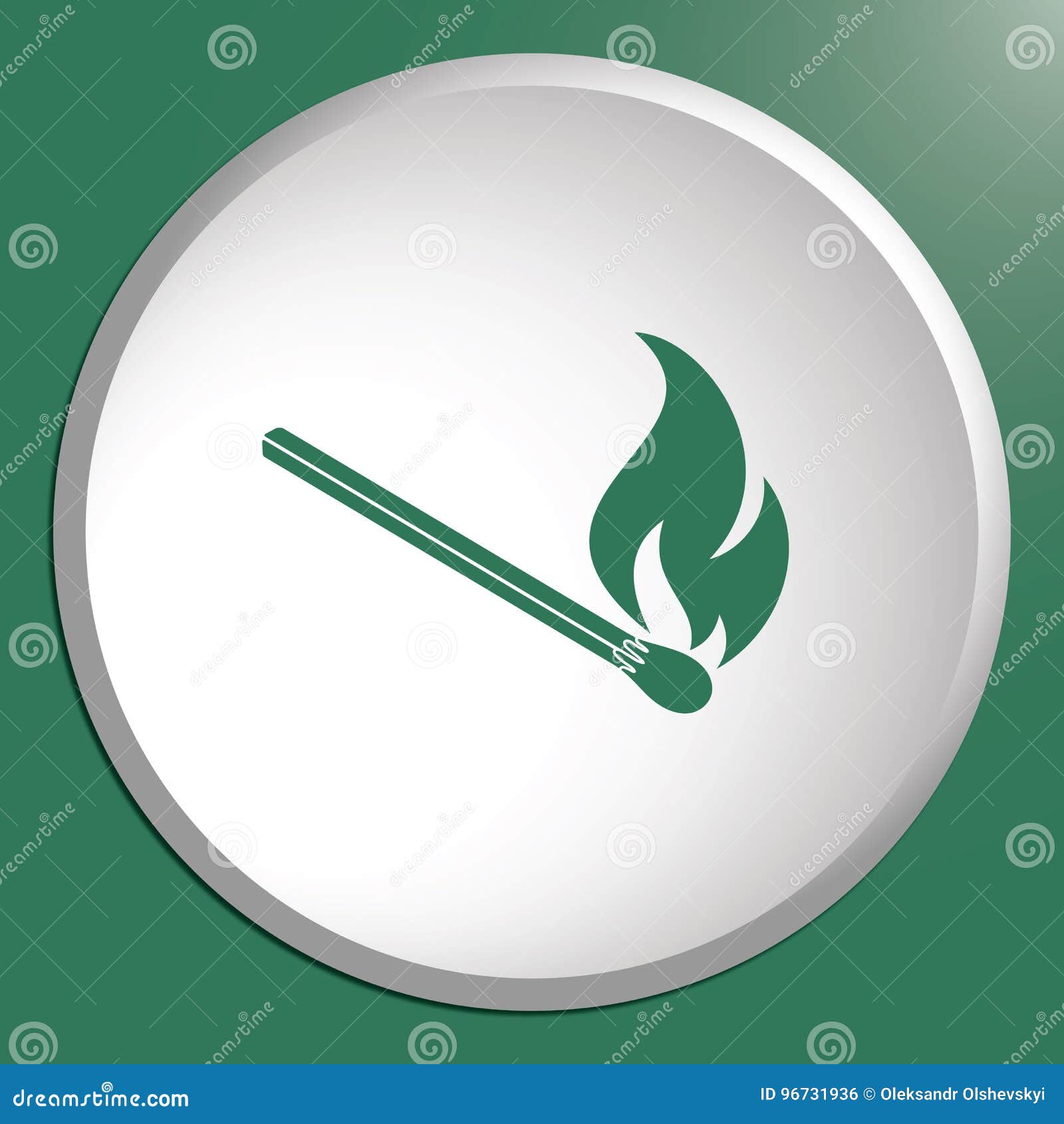Match fire icon vector stock vector. Illustration of extinguishing ...