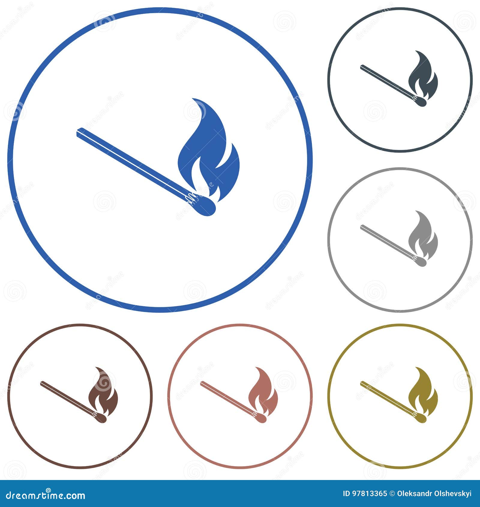 Match fire icon vector stock vector. Illustration of dirty - 97813365
