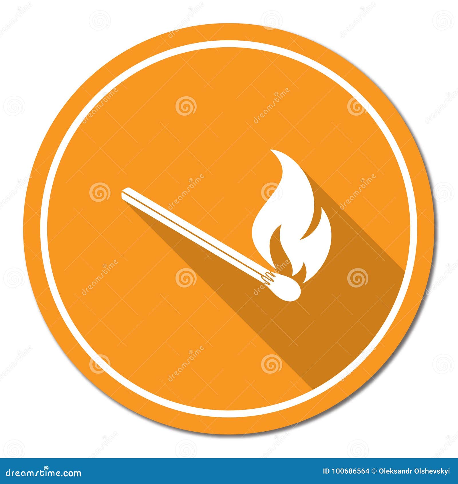 Match fire icon vector stock vector. Illustration of extinguishing ...