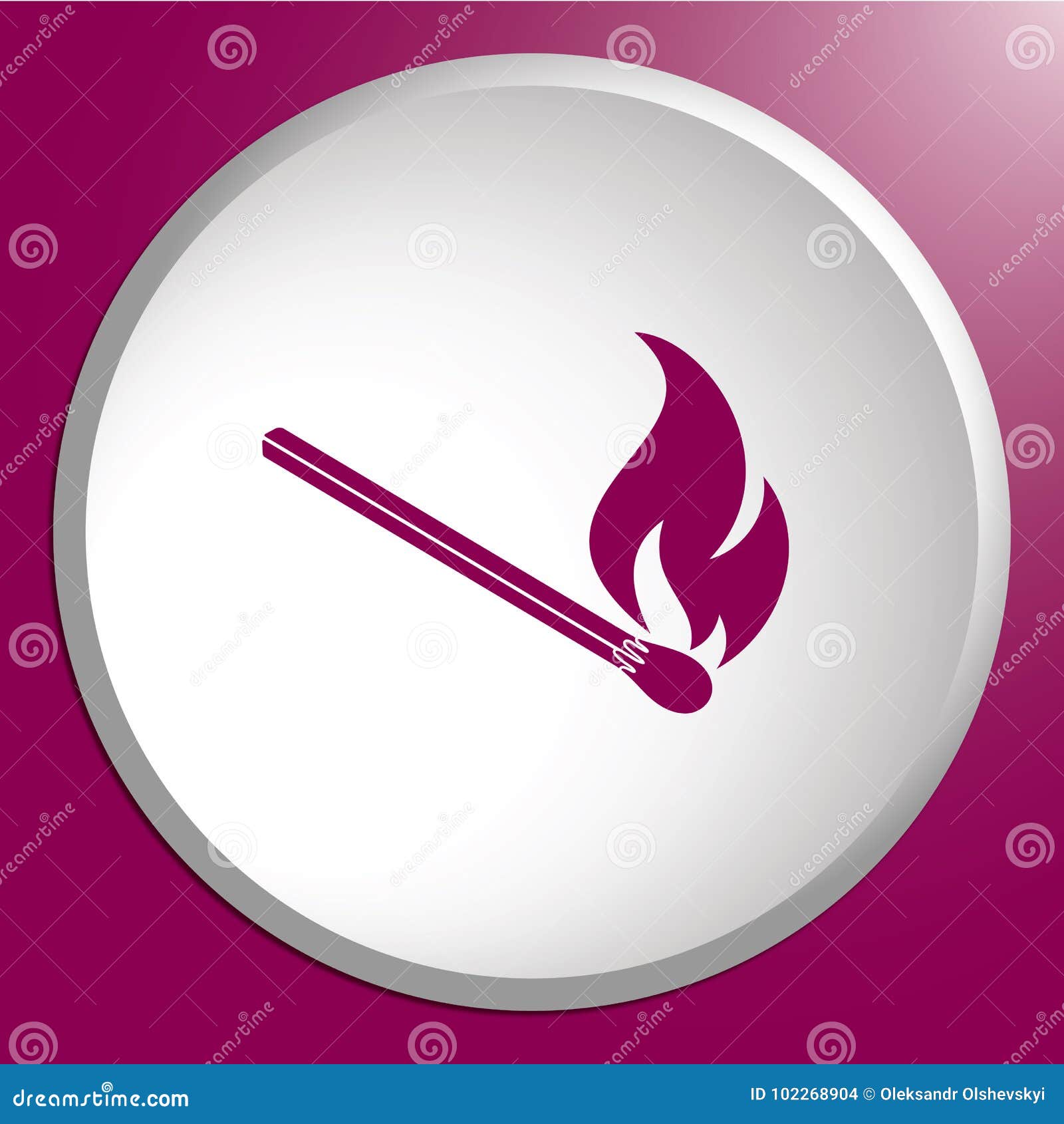Match fire icon vector stock vector. Illustration of equipment - 102268904