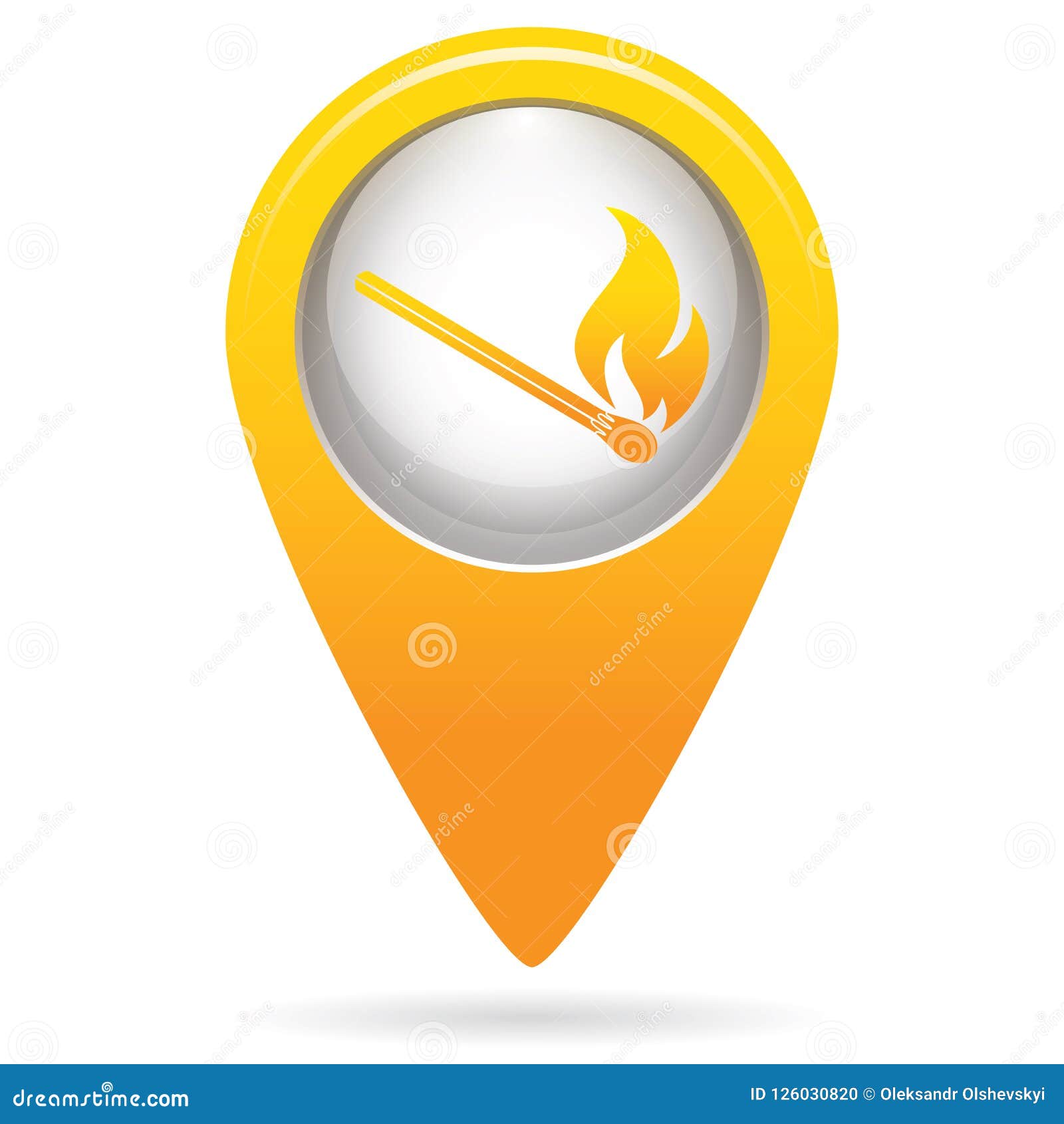 Match fire icon vector stock vector. Illustration of design - 126030820