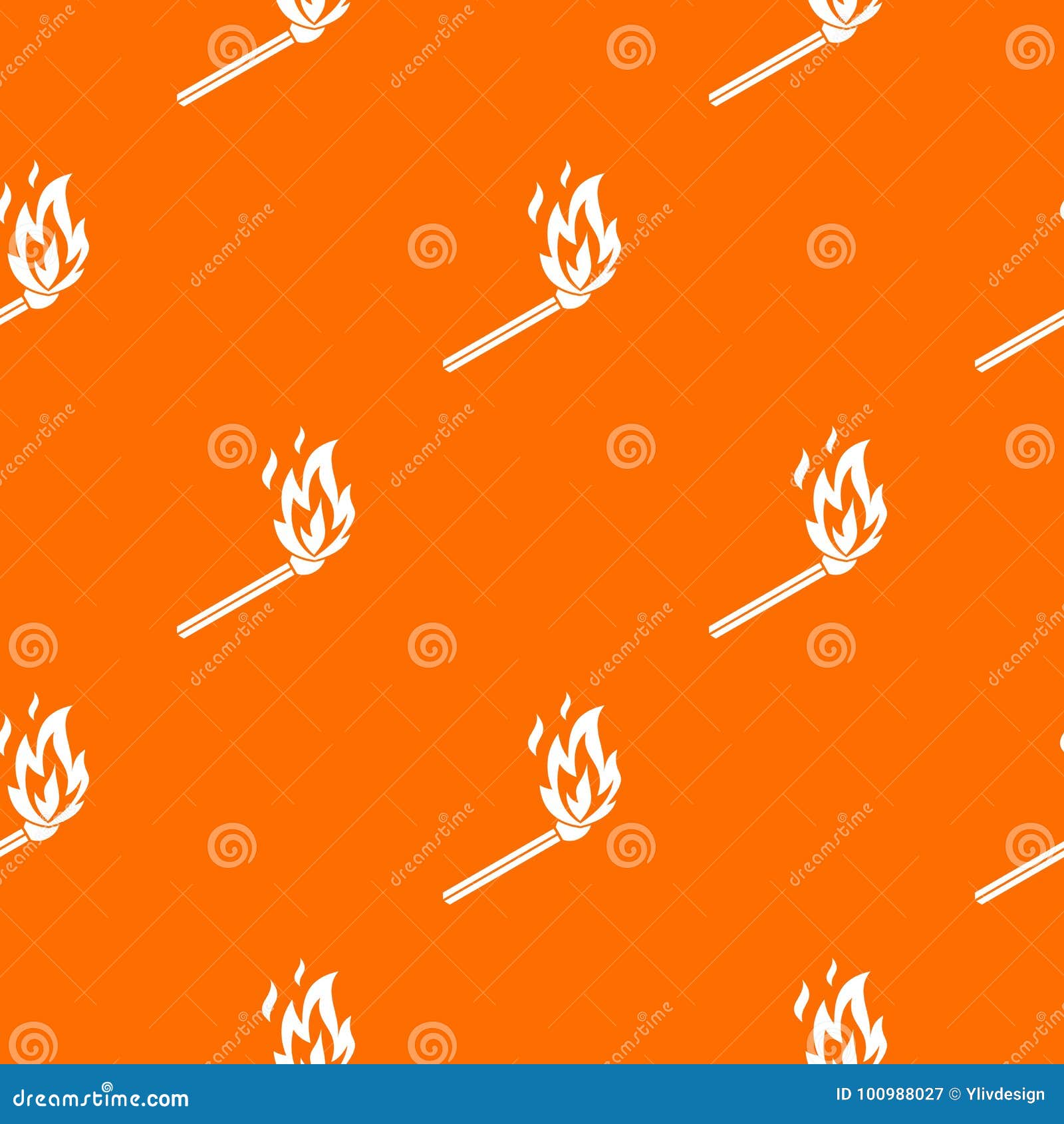 Match Flame Pattern Seamless Stock Vector - Illustration of flammable ...