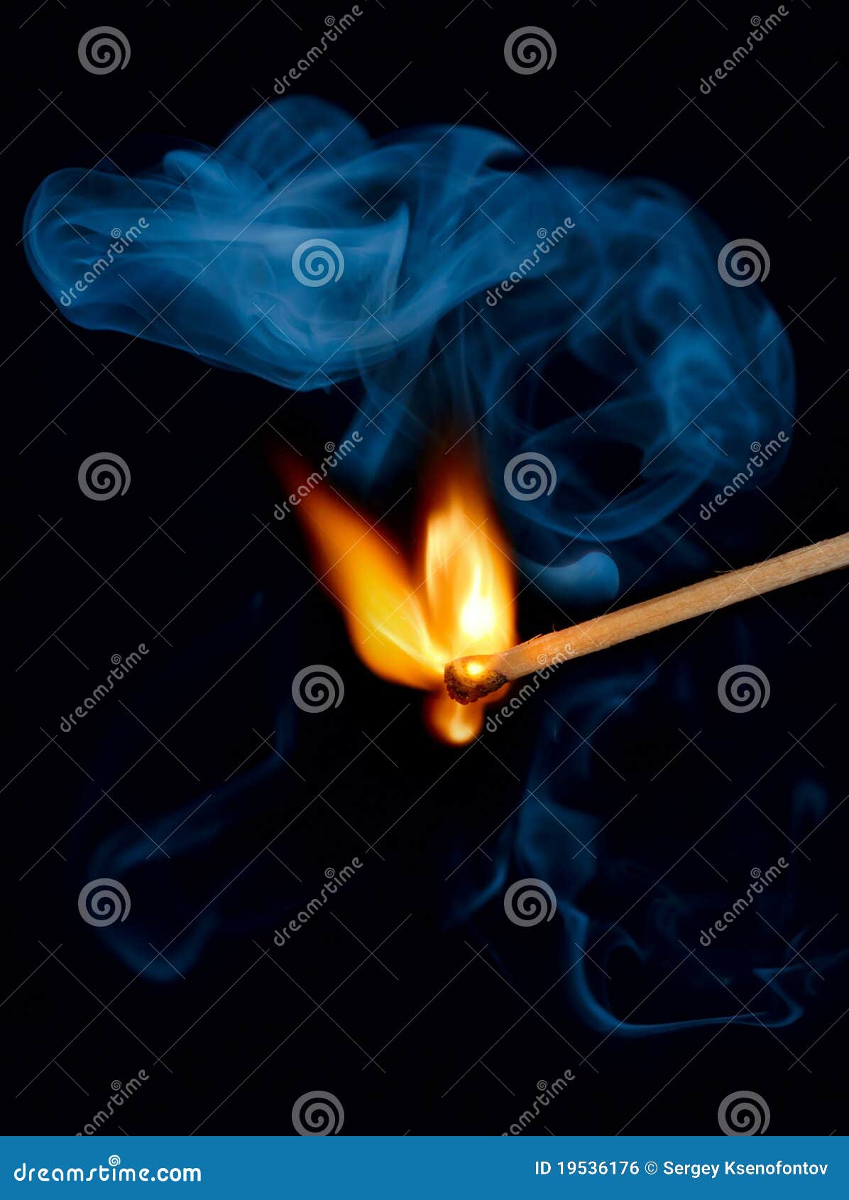 Match flame and smoke stock photo. Image of arson, dark - 19536176