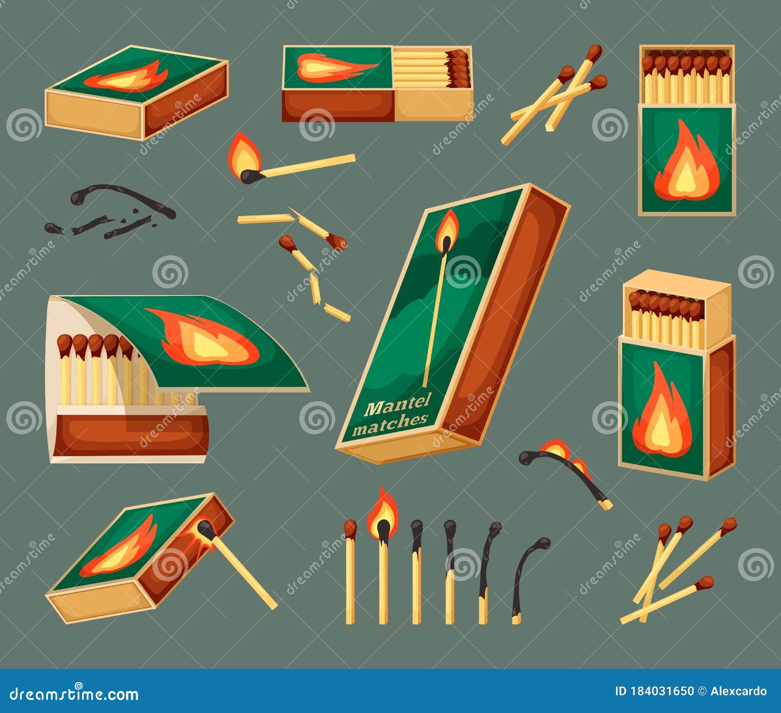 Match Flammable Set. an Open Matchbox Full of Boxes, Close-up with a ...