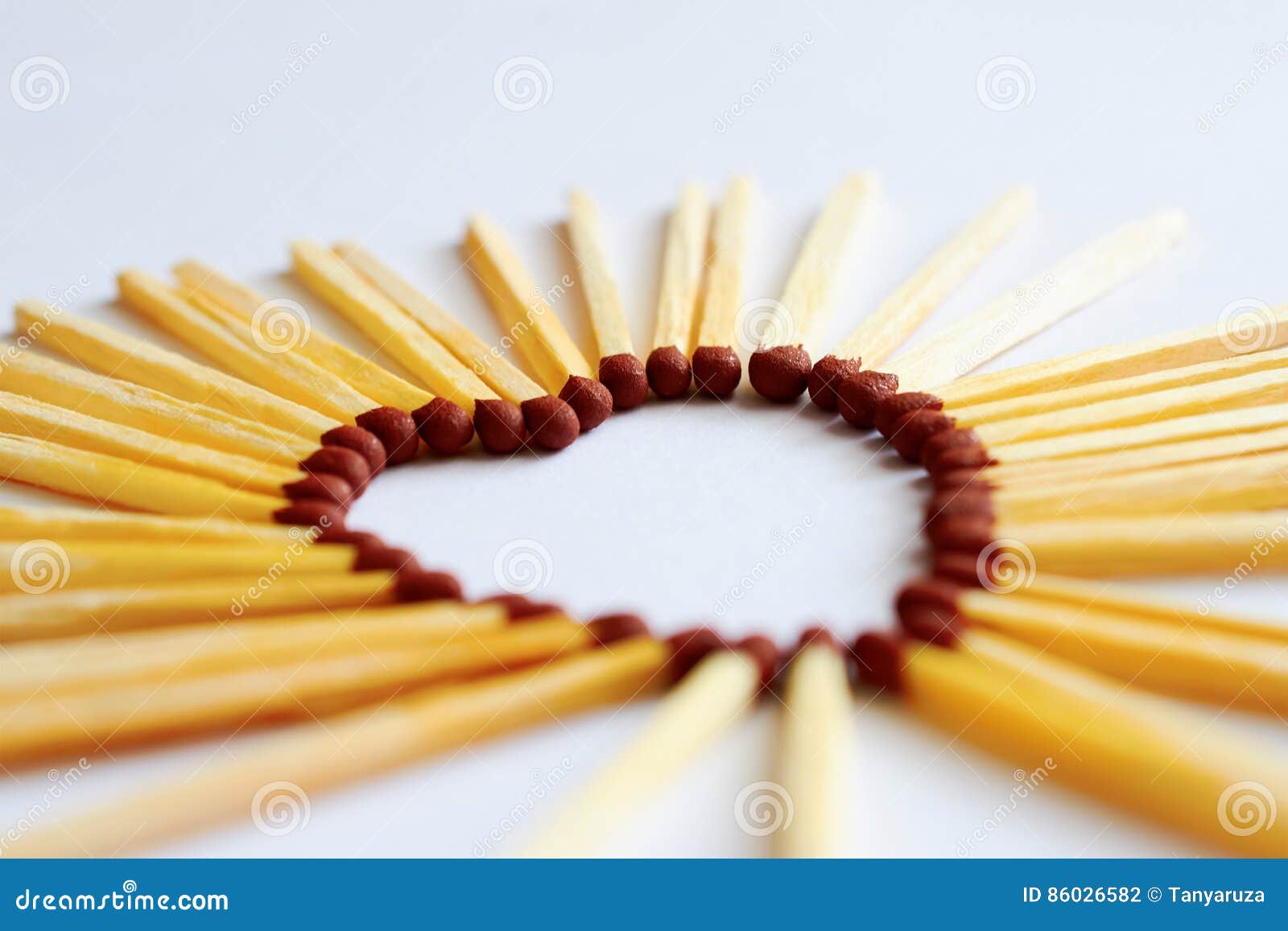 Match Folded into Shape of a Heart Stock Photo - Image of homemade ...