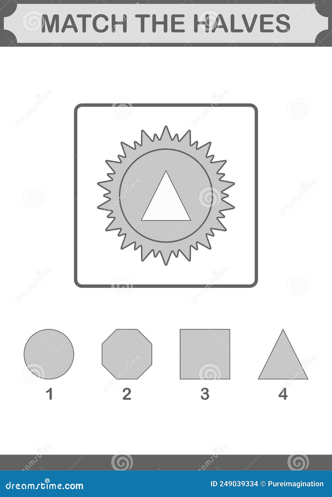 Match Halves of Sun. Worksheet for Kids Stock Vector - Illustration of ...