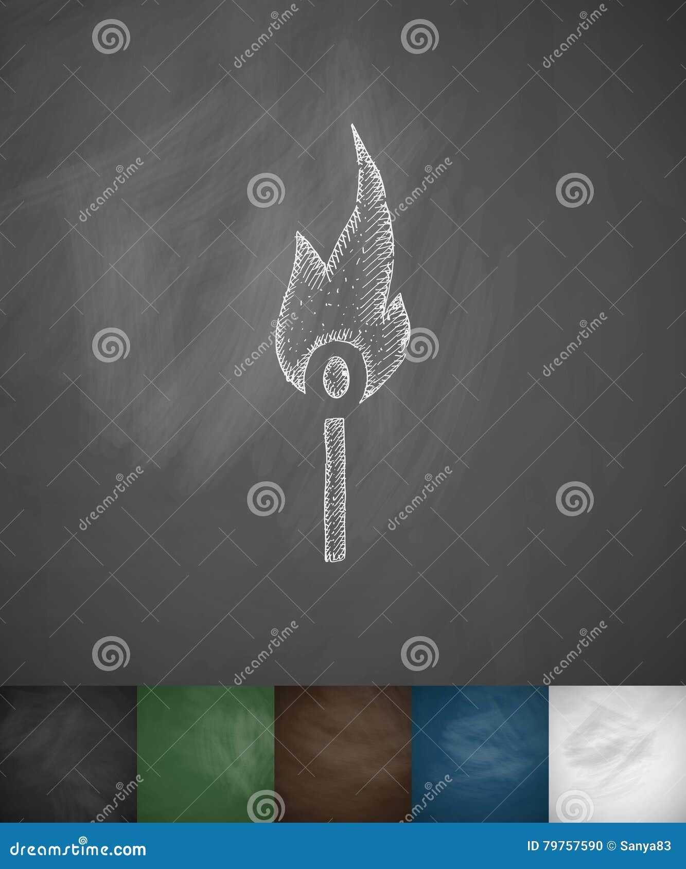 Match Icon. Hand Drawn Vector Illustration Stock Vector - Illustration ...